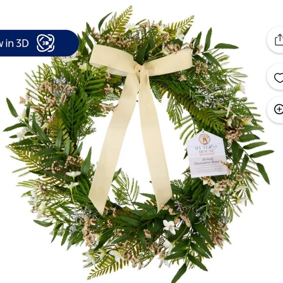 My Texas House | Accents | Greenery Wreath By My Texas House | Poshmark